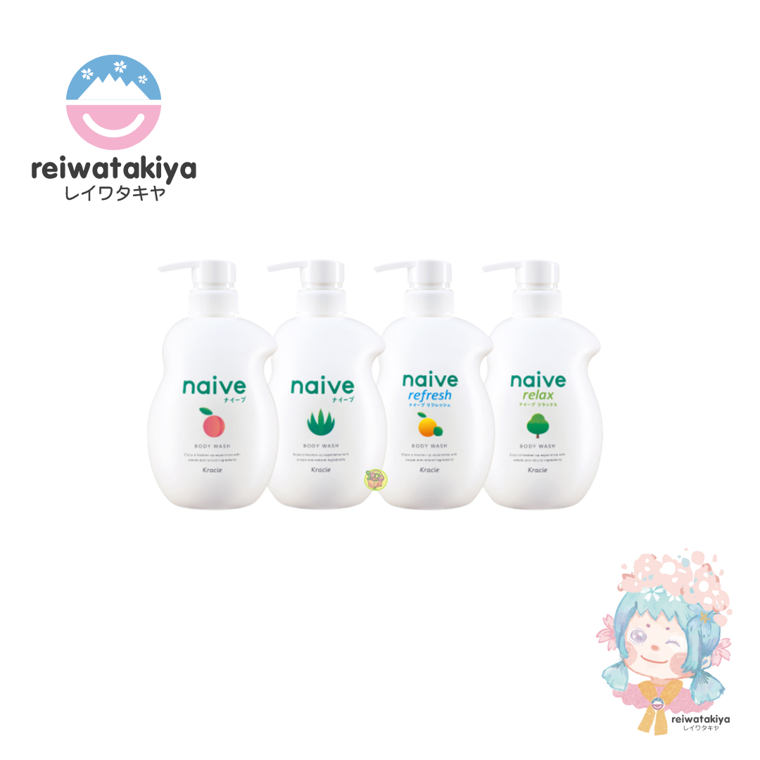 KRACIE NAIVE BODY SOAP 530ML - 3 SCENTS – reiwatakiya